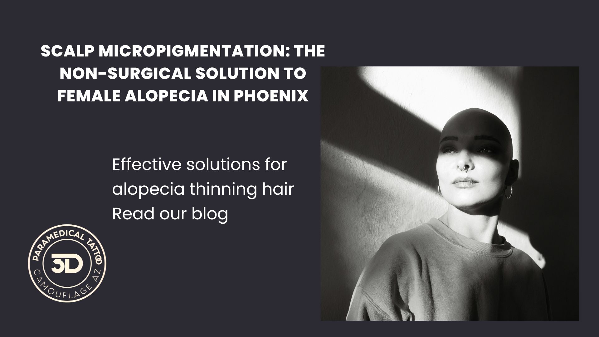 Non-Surgical Solution For Female Alopecia in Phoenix Scalp Micropigmentation - 3dcamouflageaz